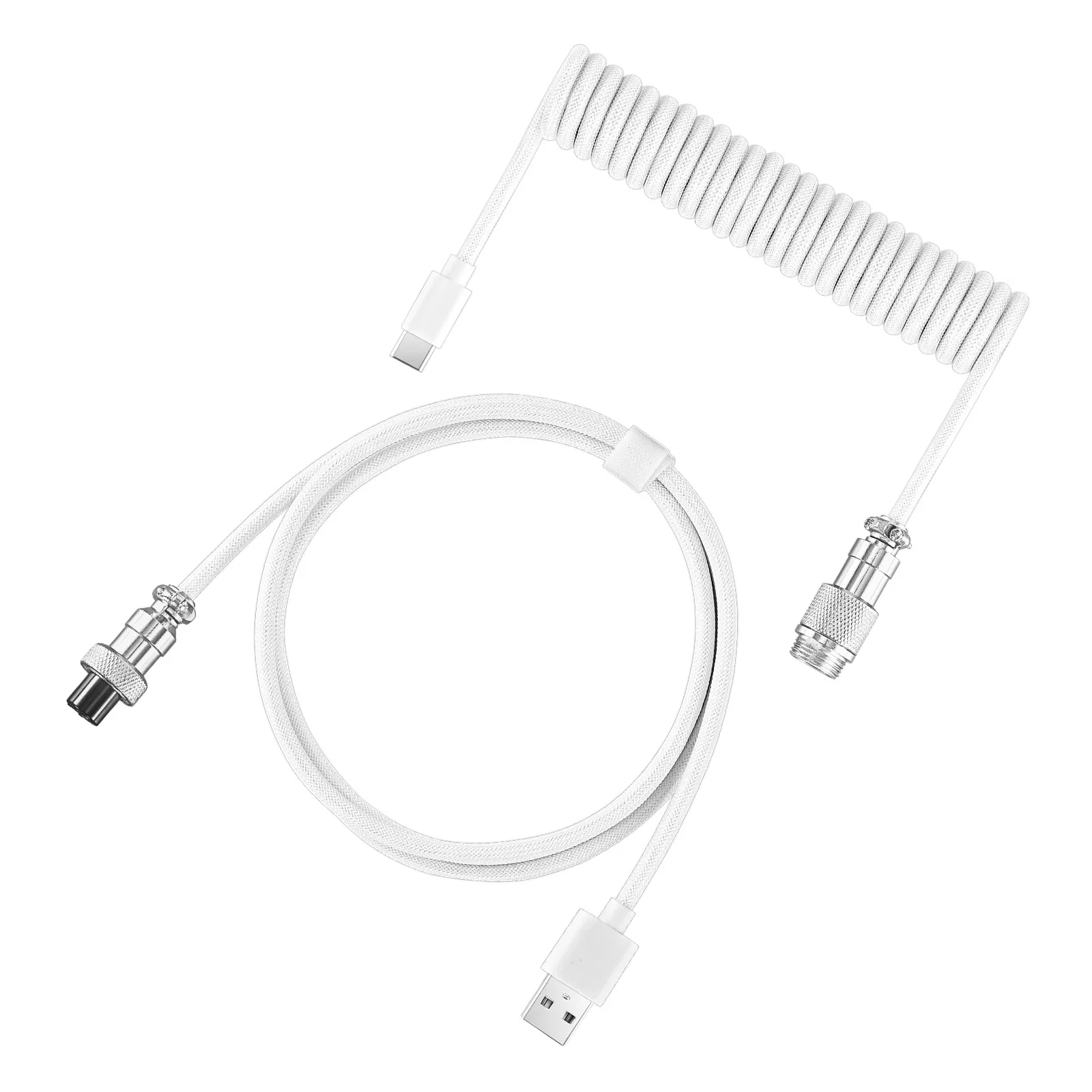 Type C Mechanical Keyboard Coiled Cable USB Keyboard Wire Mechanical ...