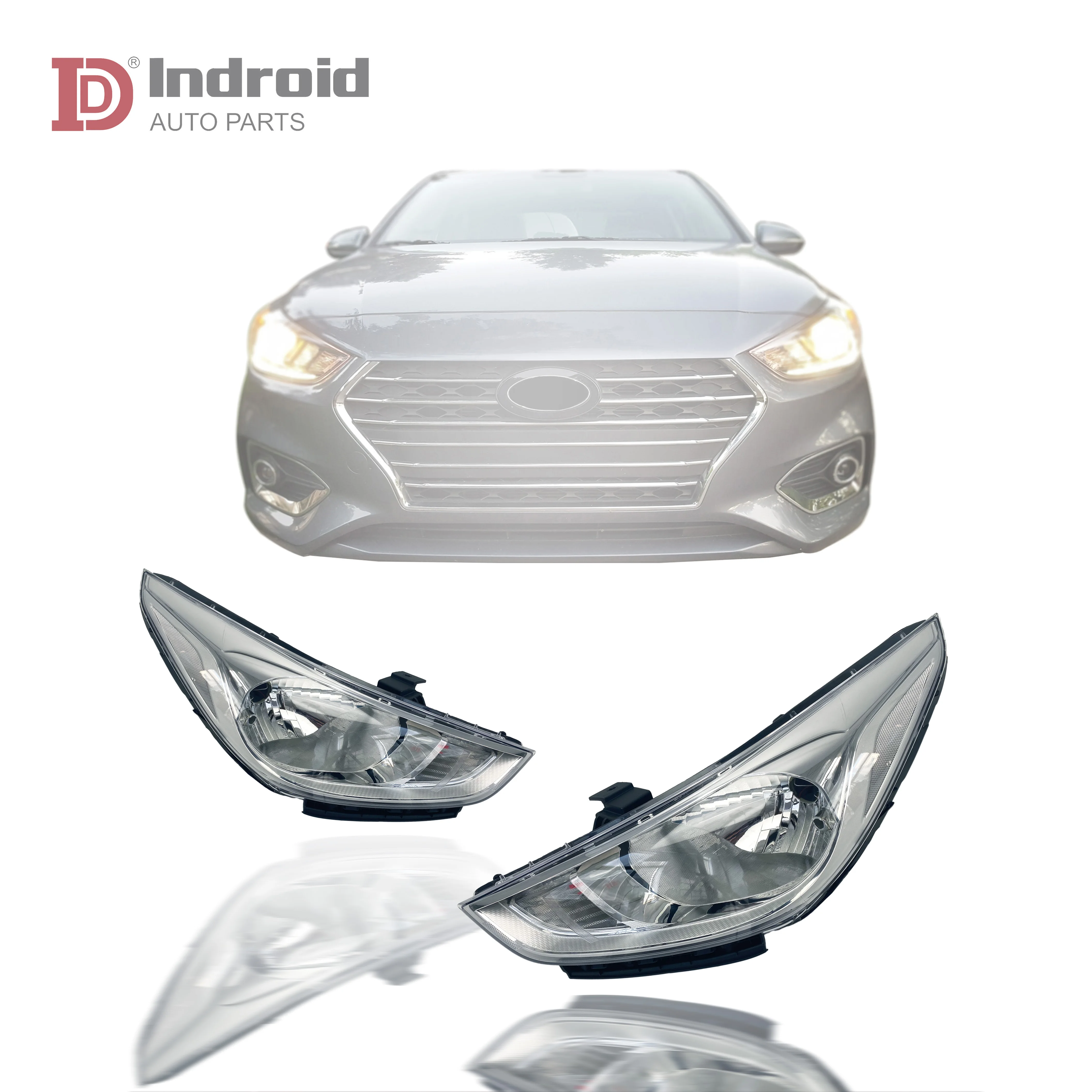 Auto Lamp For Hyundai Accent 2018 Headlight Electric For Accent 2016 ...