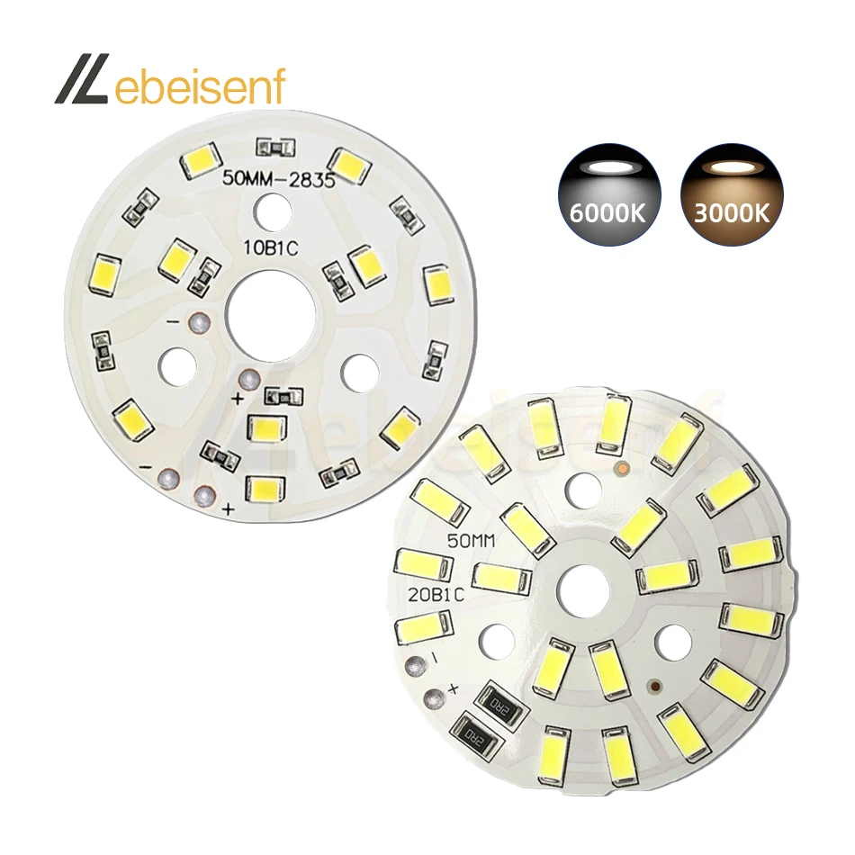 5V Round LED Light Board - 5W, 10W - Warm White & Highlight