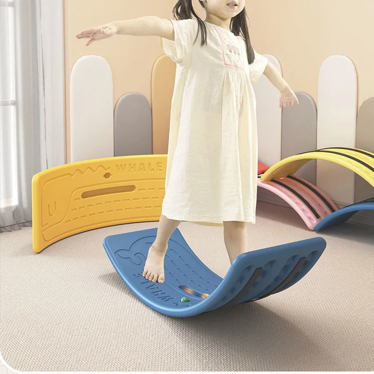 Kids Rocking Seesaw Balance Board With Balls Sensory Training Rocking ...