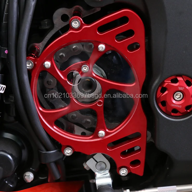 Motorcycle Cnc Aluminum Front Sprocket Chain Guard Cover Left Side ...