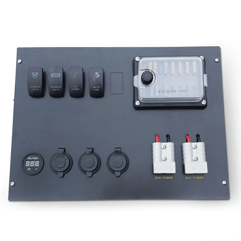 12volt Setup Switch Board - Control Panel Box with Solar