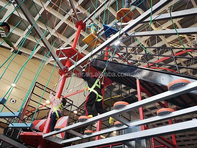 Customized Indoor High Rope Adventure Park Equipment