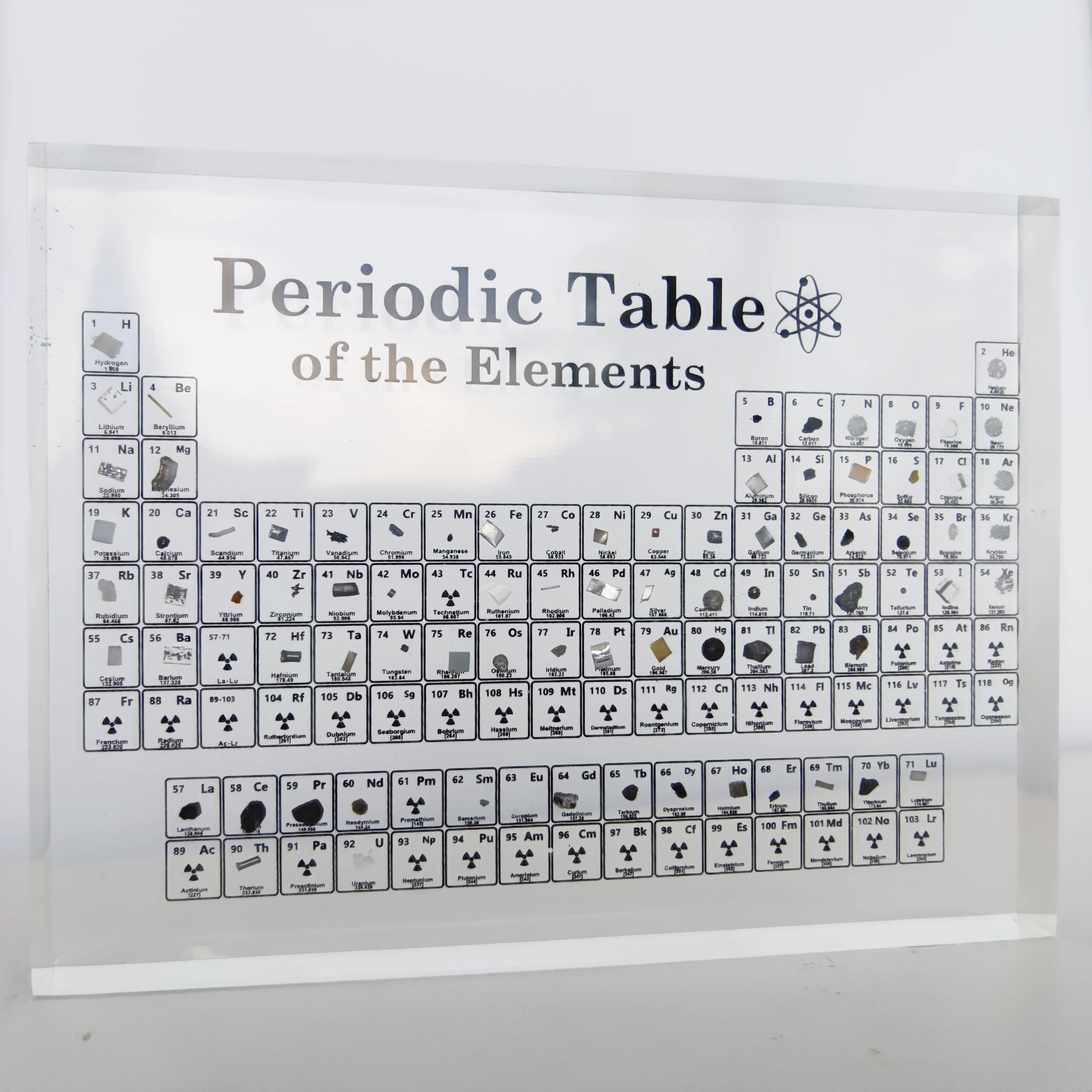 Chemical Periodic Table Display Periodic Table Block With Real Elements ...