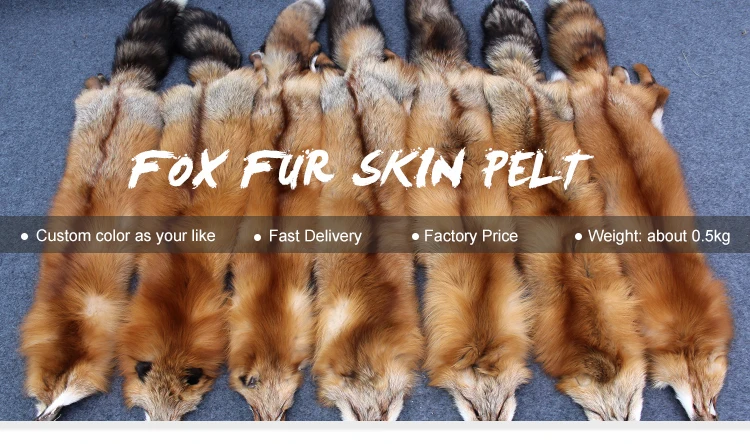Best Quality Fur fox Skin Pelt Whole Animal Fur Skin Dyed fox Skin Fur ...
