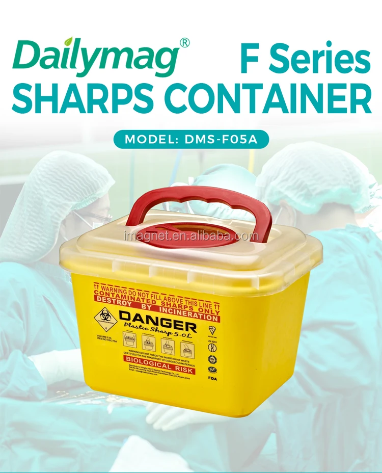 Un3291 Certification For Safety Needle Box Medical Waste Container,Bin ...