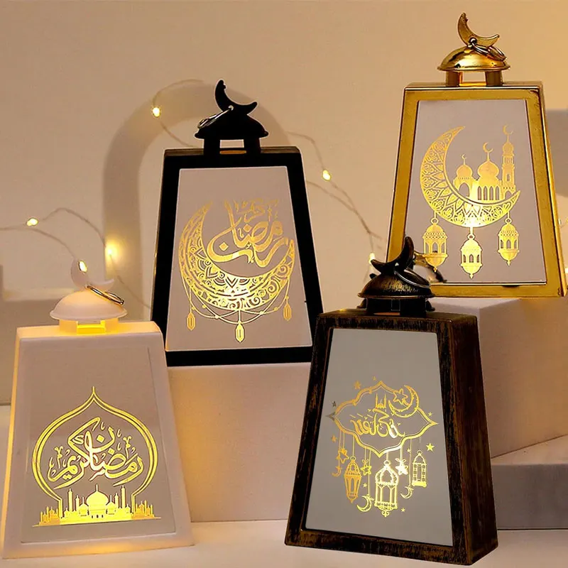 Moon Star Lantern Light Ramadan Lamp Decorations Table LED Lantern Eid ...