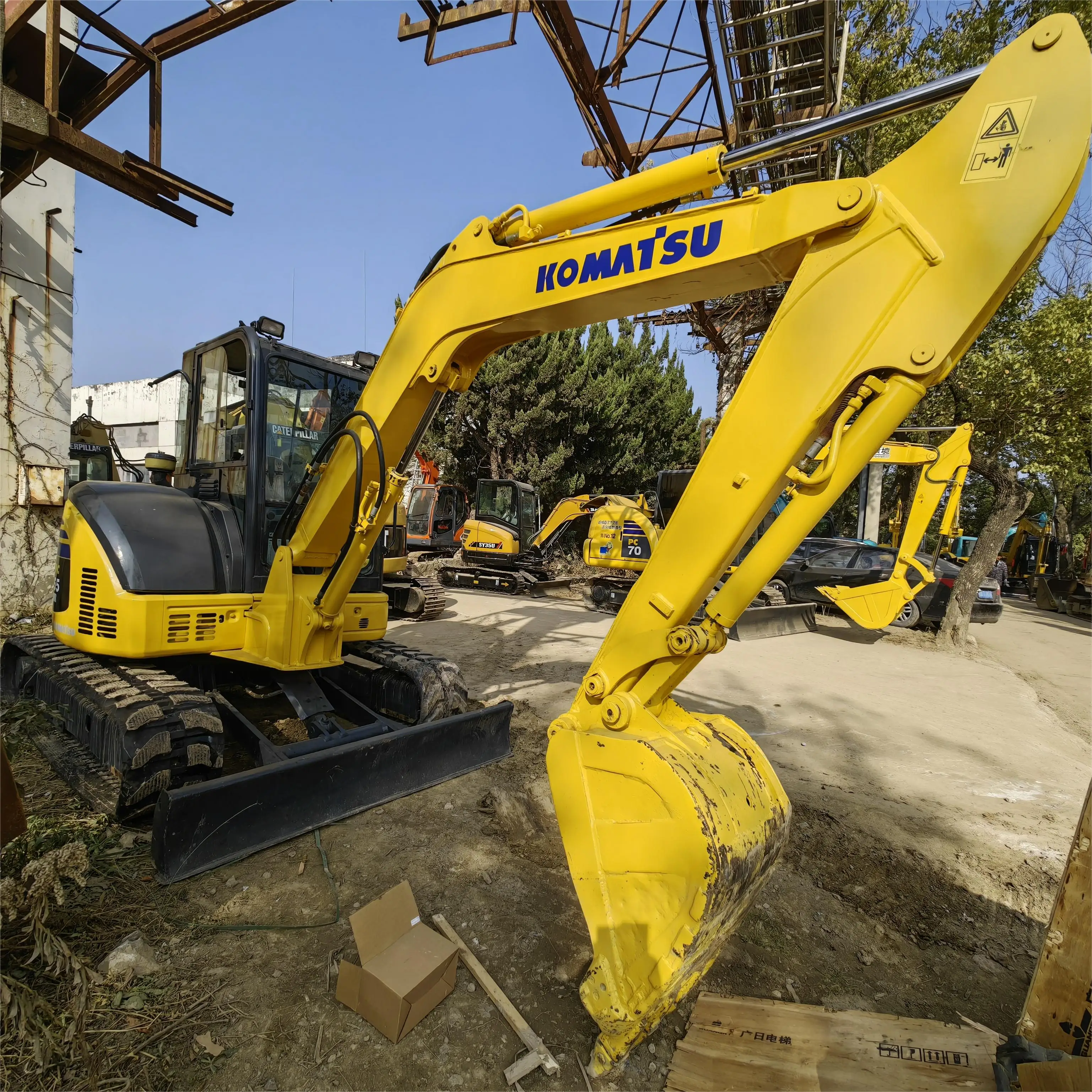 5 Ton Japan Original Komatsu Digger Pc55mr Second Hand Hydraulic Crawler Machine Komatsu ...