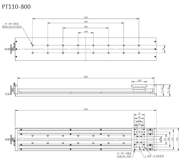 High Precision Manual Shifting Table with Handle Actuator