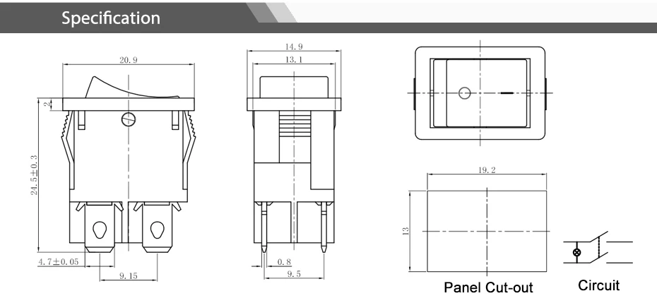 China Factory T120/55 Kcd1-104 Led Lamp Illuminated Rocker Switch ...