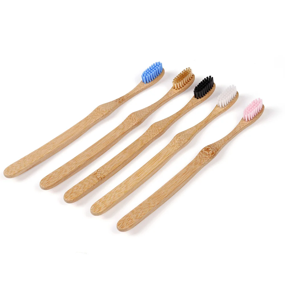 New Small Head Curved Handle Bamboo Tooth Brush Characteristic ...