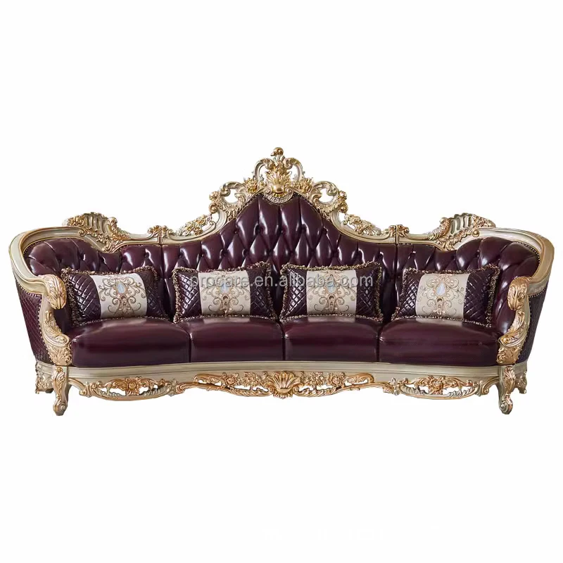 Luxury Rococo Style Italian Rococo Living Room Furniture 1+2+3 With ...