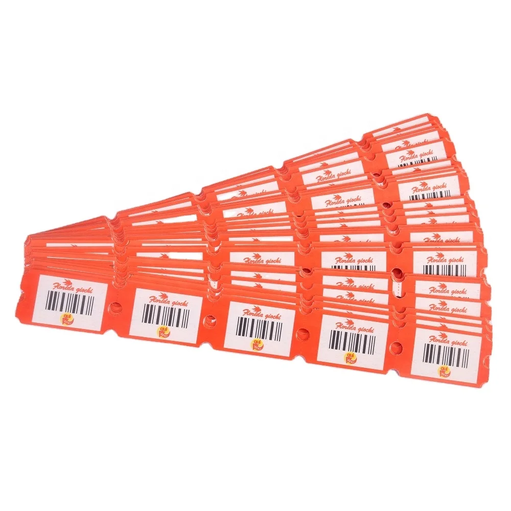 Custom Printed Arcade Game Redemption Raffle Tickets