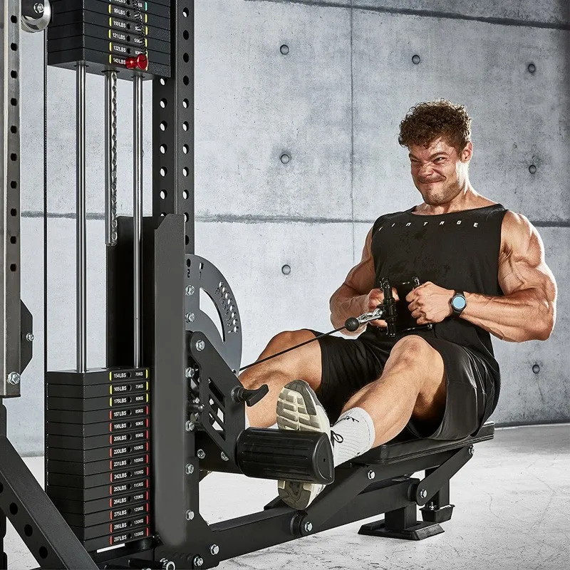 Versatile 3-in-1 Fitness Rack - High Lat Pull-down & Seated Rowing