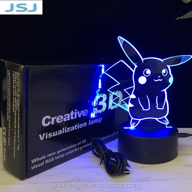 Oem Odm Cute Pokemon Projector Usb Battery Powered 7 Colors Changing ...