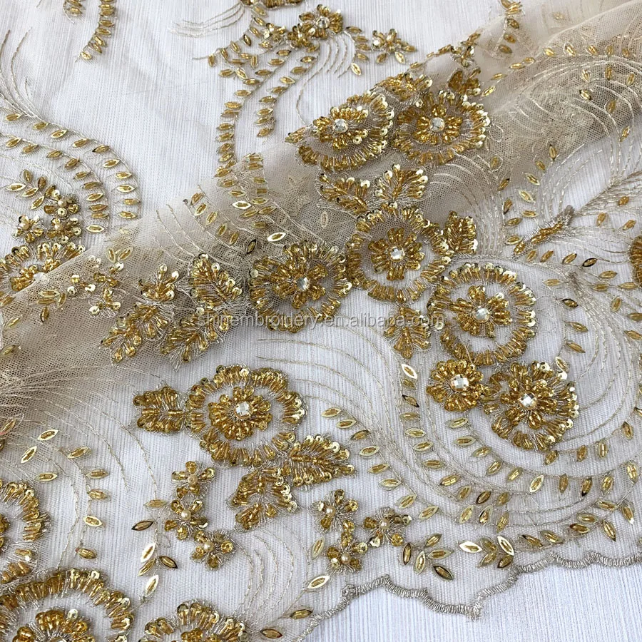 Luxury Gold Metallic Hand Embroidery Designs for Weddings