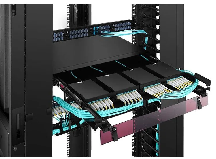 High Density 1u 19' Rack Mount Mpo Patch Panel 144 Fiber 96 Fiber Mpo ...