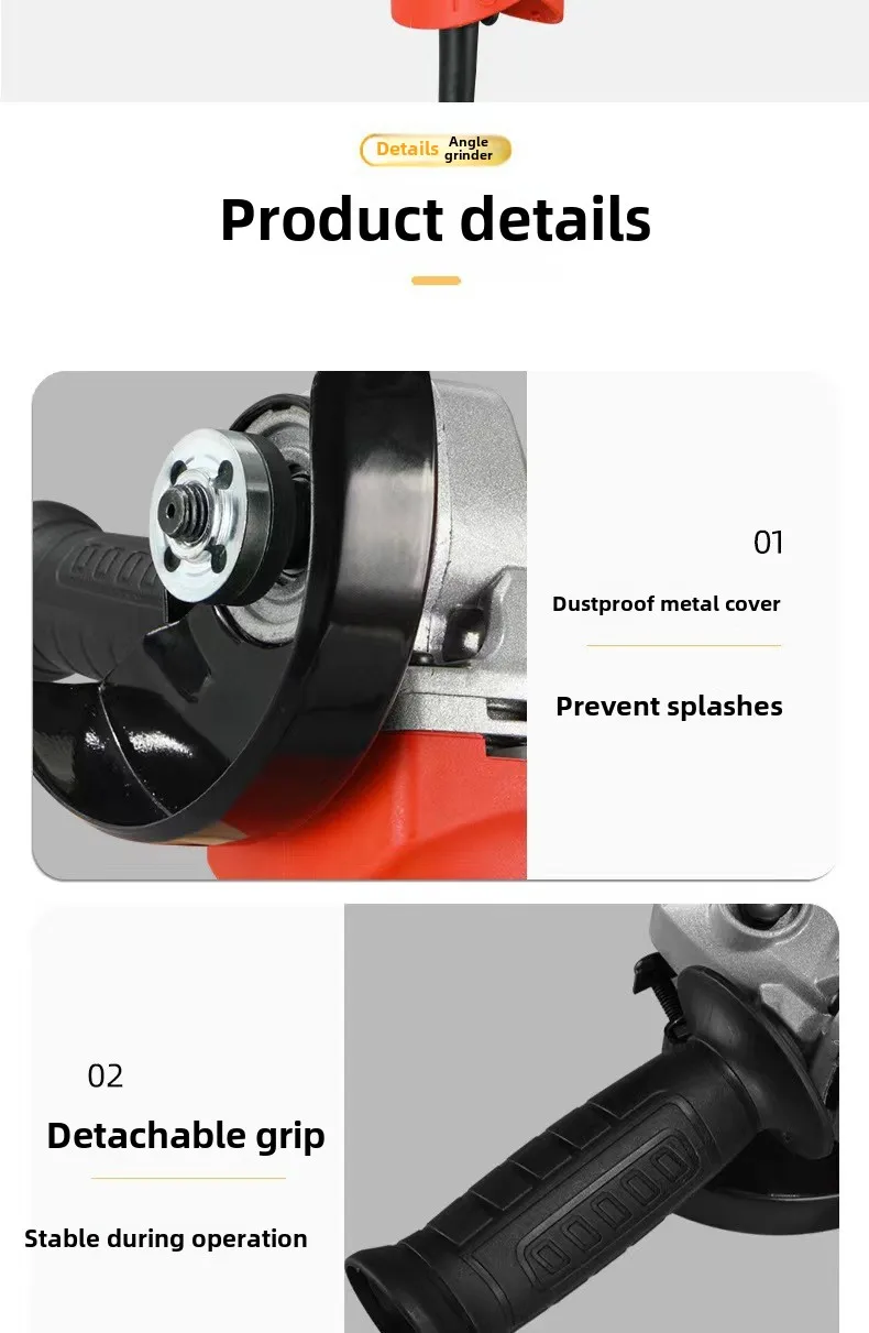 Portable Electric Angle Grinder - Industrial Grade Power Tools