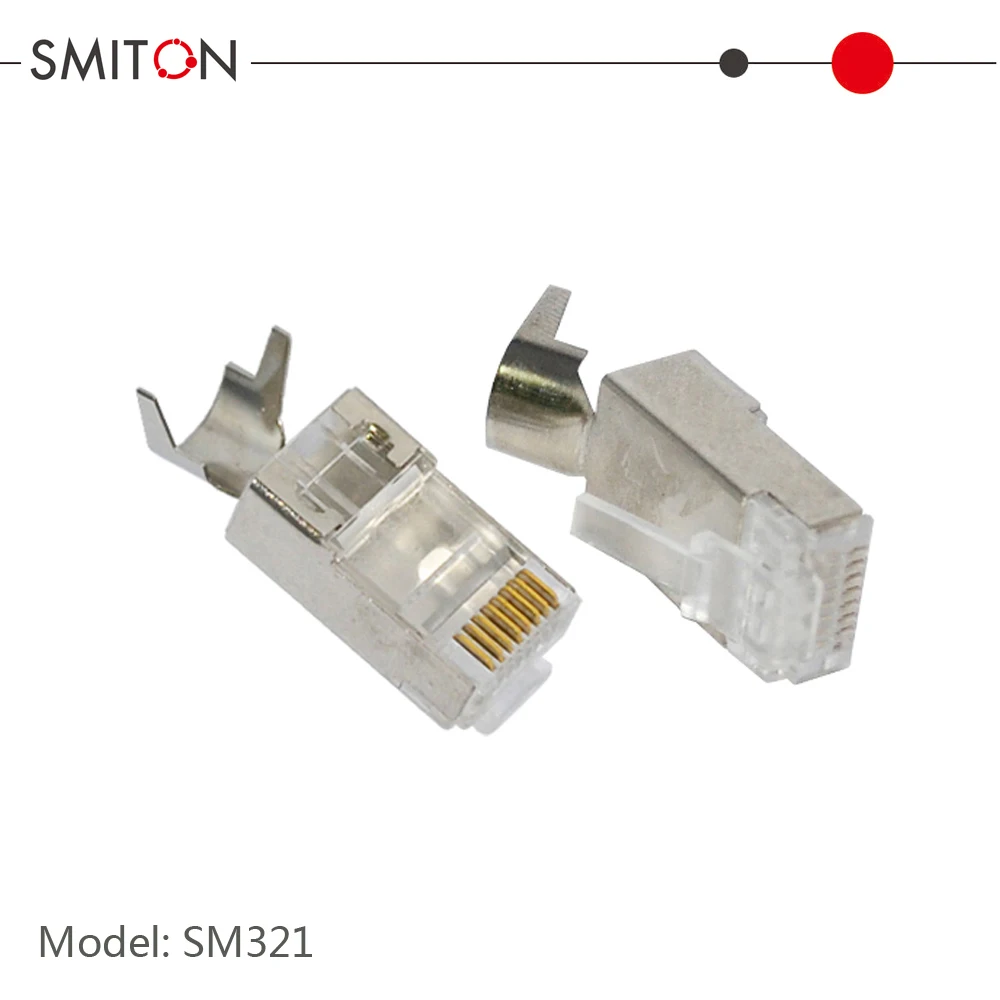 8p8c Shielded Modular Cat7 Rj45 Connector Plug With Tail - Buy Rj45 ...