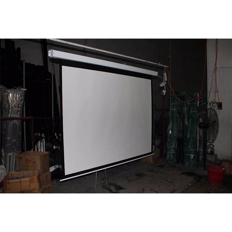 square case Electric Motorized 150 Inch 16:9 Projection Screen Home ...