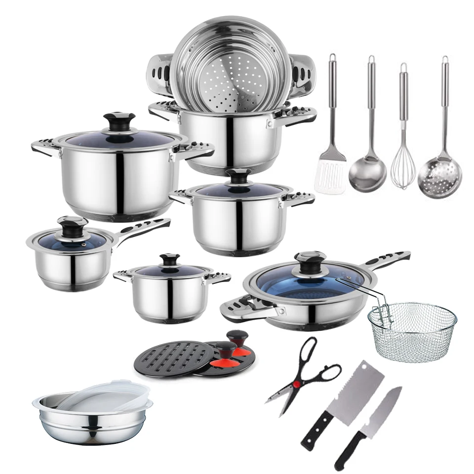 Hot Sale German 26 32 42 50pcs Kitchenware Stainless Steel Nonstick ...