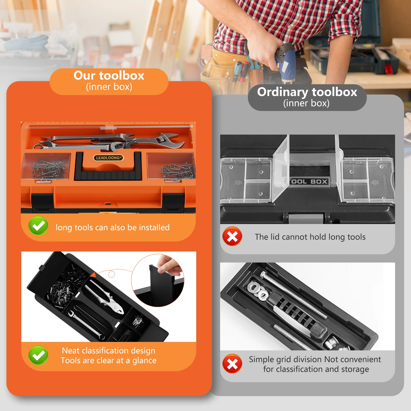 17inch Plastic Toolbox - Efficient Storage Solutions