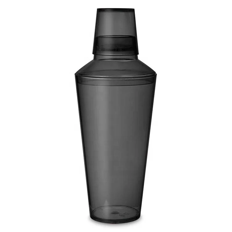 BPA Free 16oz Clear Plastic Recipe Cocktail Shaker Custom Logo Mixing ...