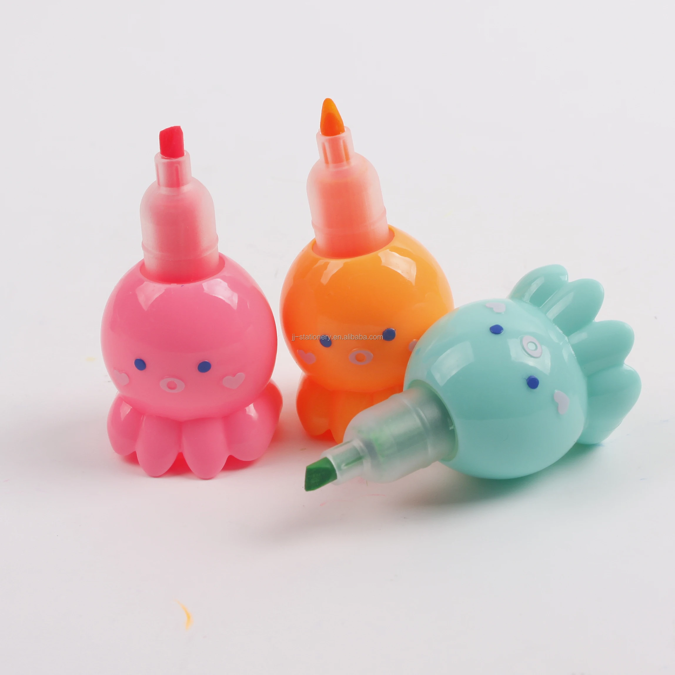 H-tone Stackable Highlighter Cute Animal Shape Cute Mini Highlighter ...