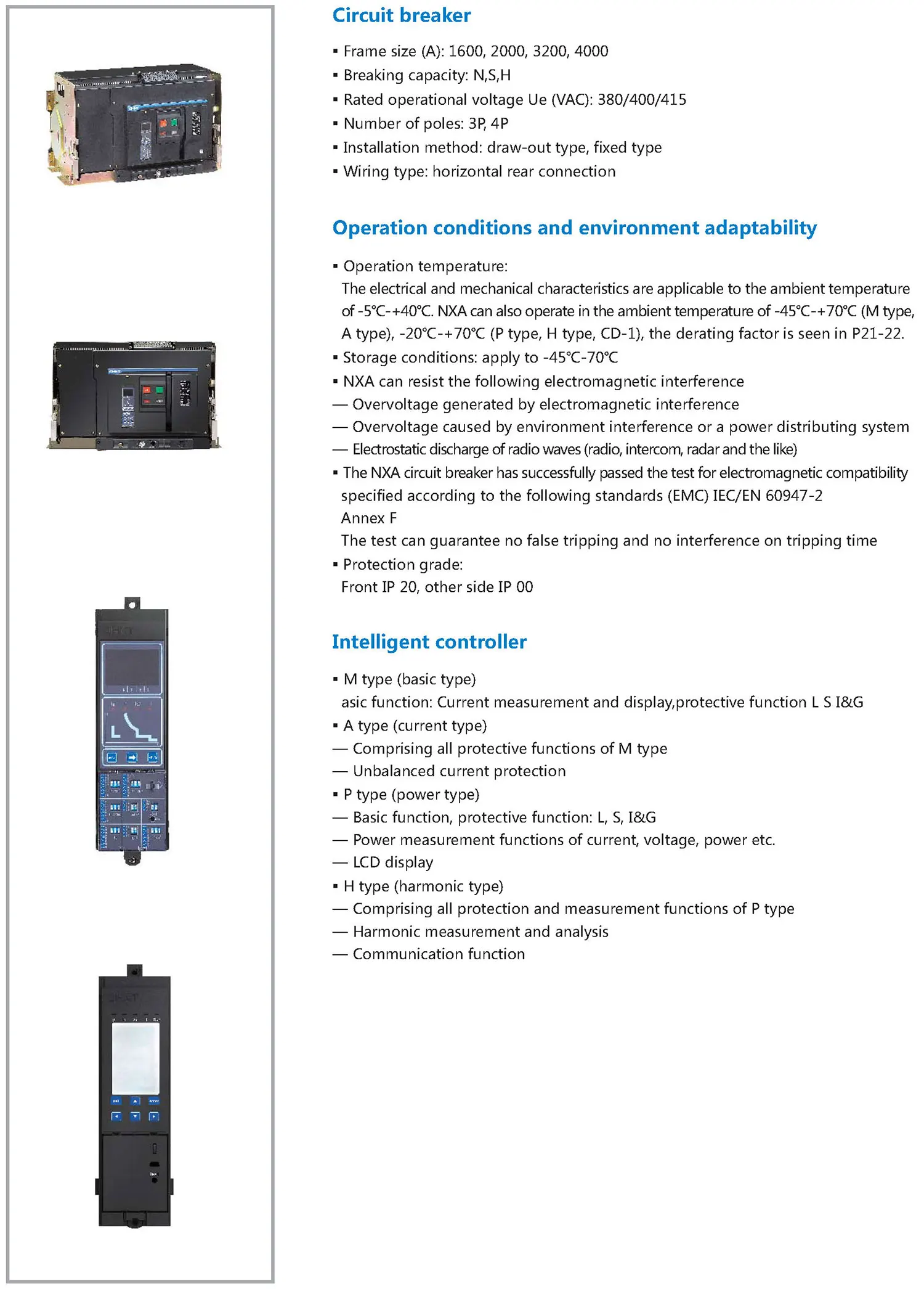 Chint D'origine Nxa Acb 3p 4p Nxa16 Nxa20 Nxa32 Nxa40 Nxa63 1600a 2000a 2500a 3200a 4000a 6300a ...