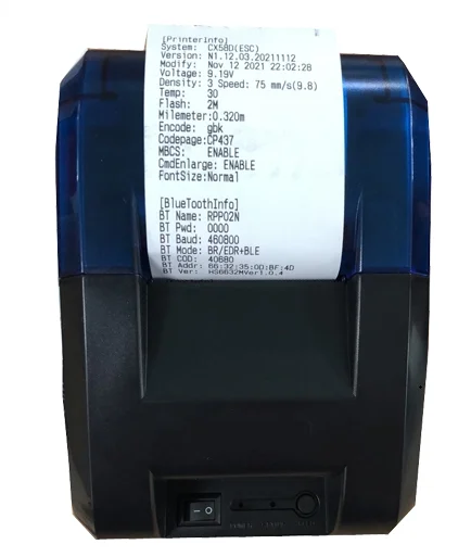 A 58mm Mini Thermal Line Receipt Printer Portable Printer Handheld Bill ...