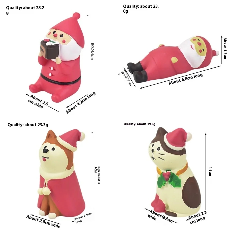 Resincrafts Japanese Style ZAKKA Eco-Friendly Christmas Decorations Cute Santa Claus INS Resin ...