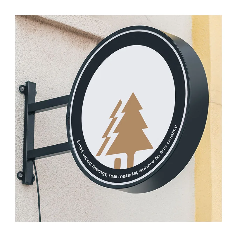 Outdoor Circular Light Box With Side Mounted Led Acrylic Light Box,Milk ...