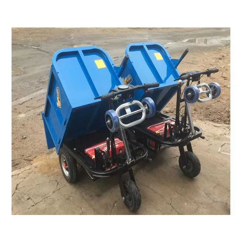 Ash Bucket Truck Construction Site Electric Hand Push Double Wheel Dump ...