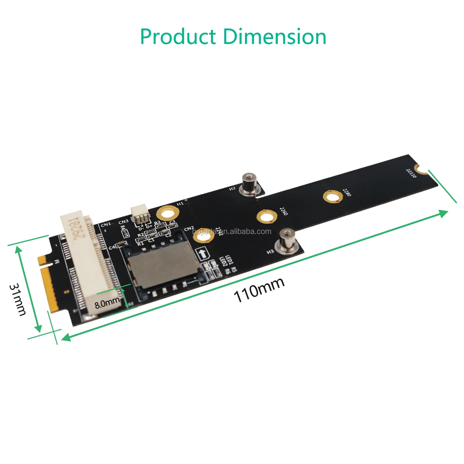 Mini Pci-e Mpcie Slot To M.2 Ngff M-key Adapter Converter Card Sim Slot Support Gsm 3g 4g Lte ...