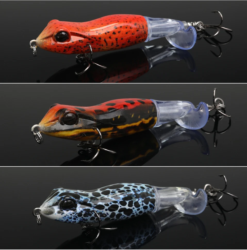 9cm 11g Topwater Frog Whopper Plopper Fishing Lures For Bass,Hard ...