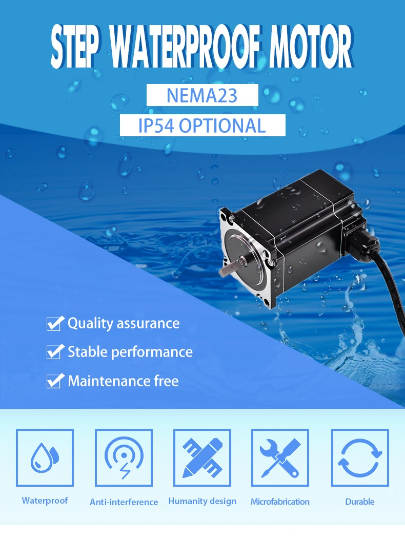 Nema 23 Water Ip65 Cooled 112 Engine Motots Steper Proofing 2 Phase ...