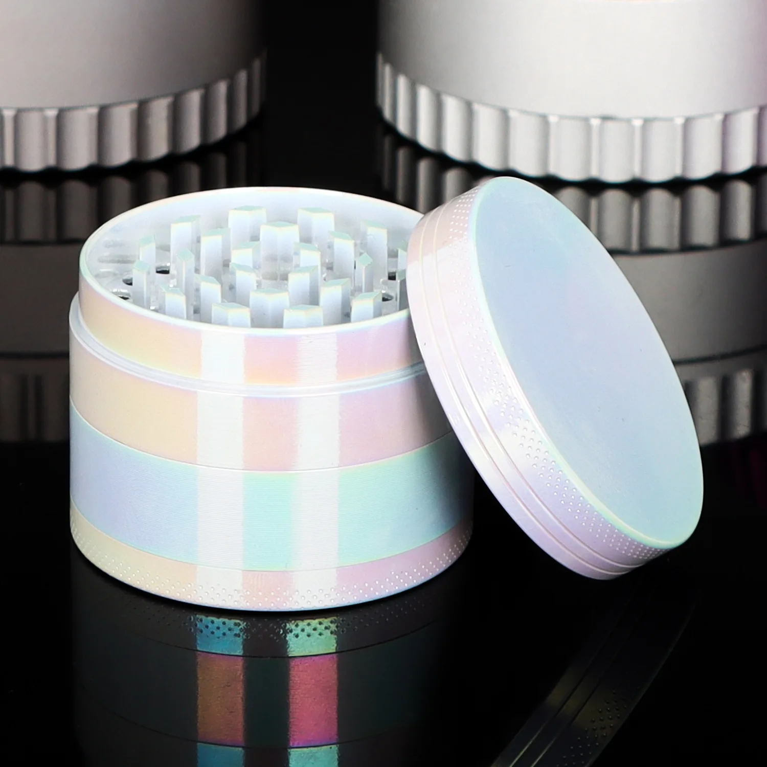 Yiwu High Quality Mermaid Colored Zinc Alloy Grinder Custom 4 Layers ...