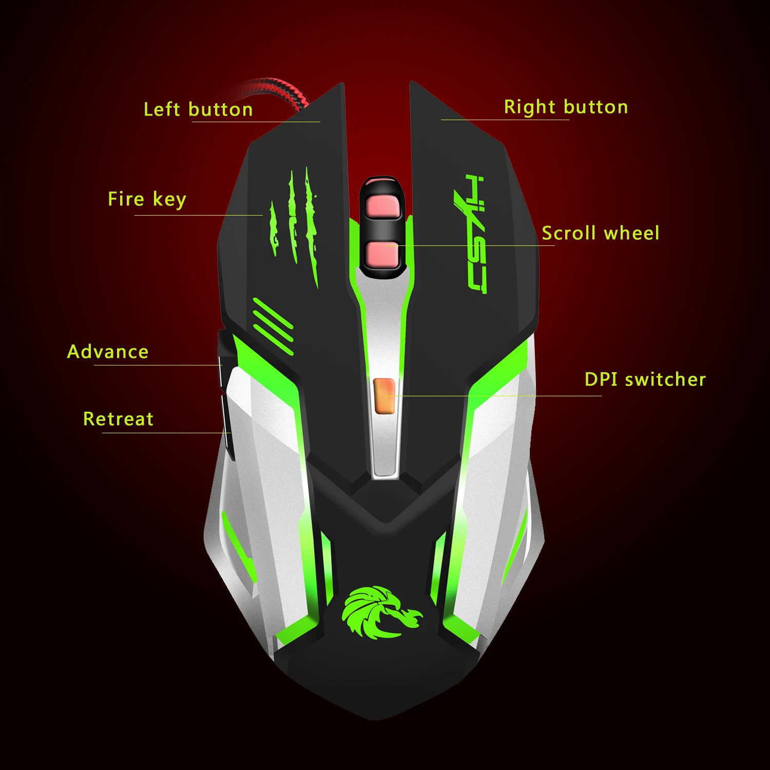 Hxsj Brand Top Grade Gaming Mouse With High-end Optical Professional ...