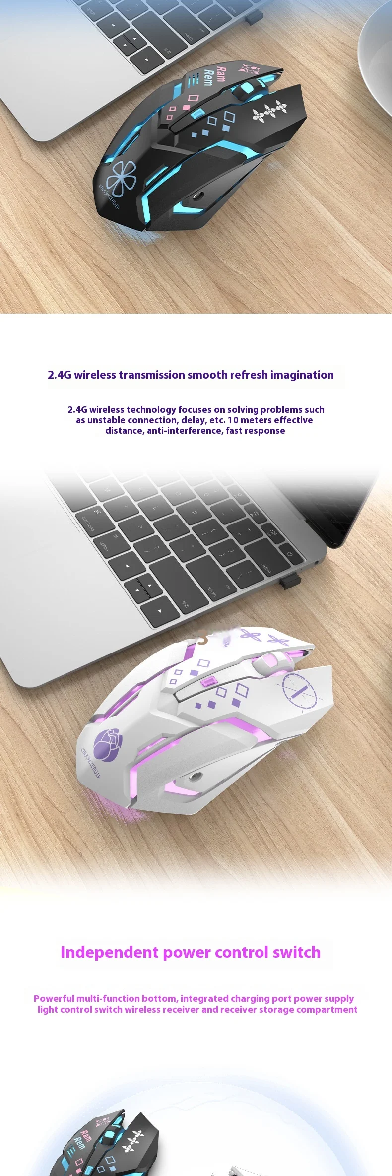 Explosive Models Anime Wireless Mouse Re:Life in a different world from ...