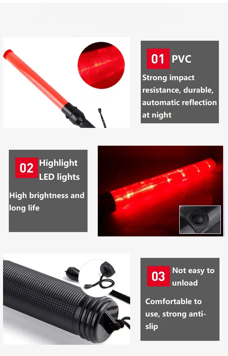 Traffic Safety Baton Fire Emergency Evacuation Light Led Baton - Buy ...