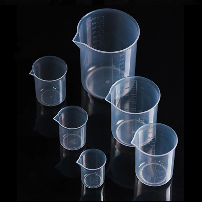Transparent Plastic Graduated Measuring Cup Beaker Liquid Measure Jug ...