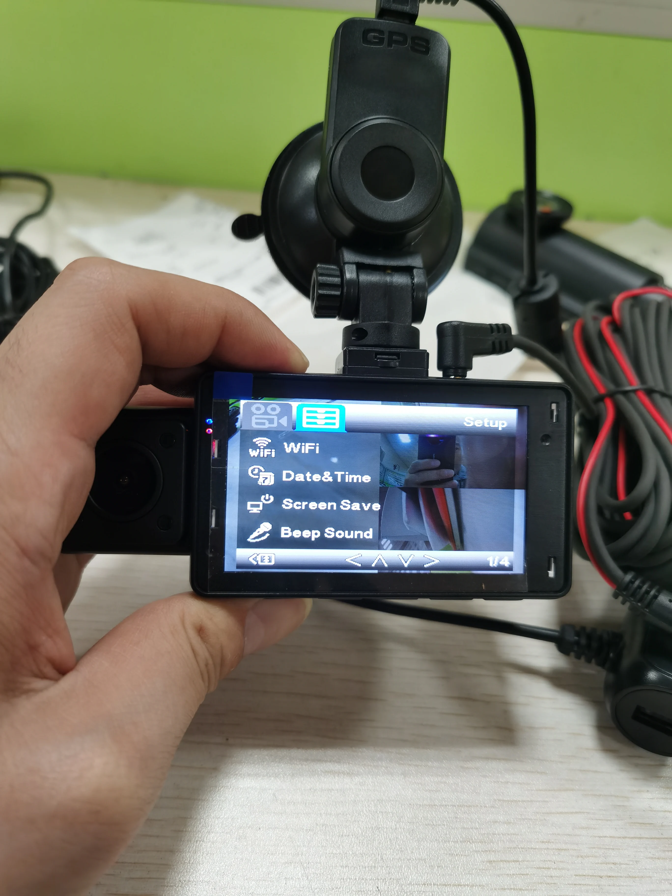 Novatek 96560 3-Channel WIFI GPS Dash Cam 4K+1080P with Night Vision