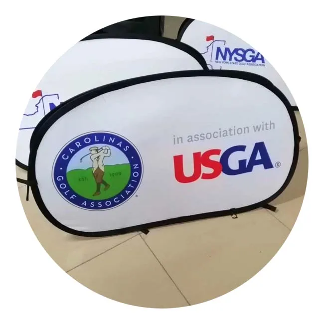 Oval Outdoor Sports Advertising Pop Out Banner Sign 1x2m Pop Up A Frame ...