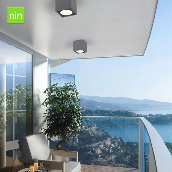 Square Surface Mounted Led Outdoor Ceiling Light Ip65 - Buy ...