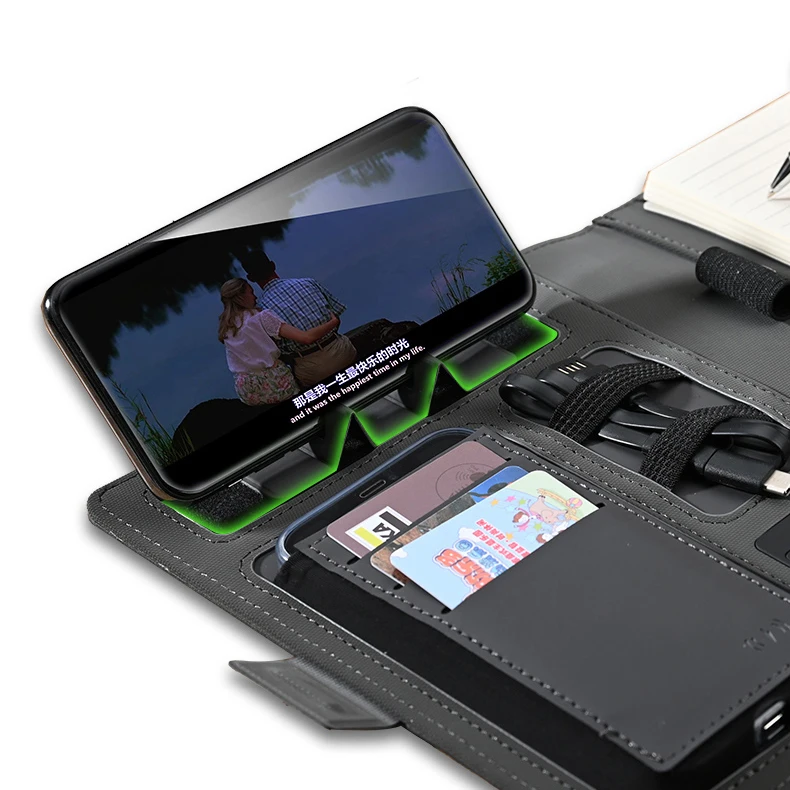 Custom Hardcover Wireless Charging Notebook A5 Lettering