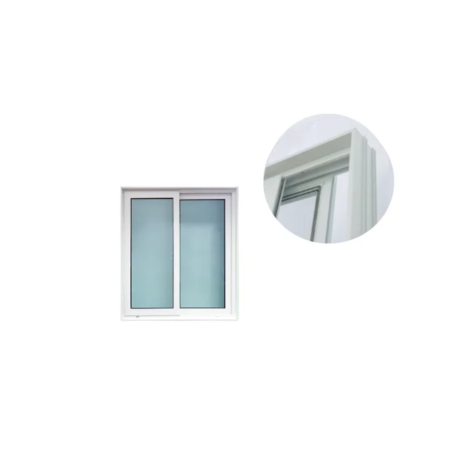 HOFFEN PLUS UPVC Double Sliding Window 120x110cm White Net Glass ...