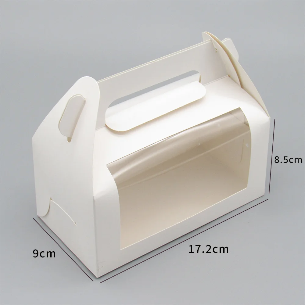 Portable Transparent PVC Cardboard Box Kraft White Bread Baked Food ...