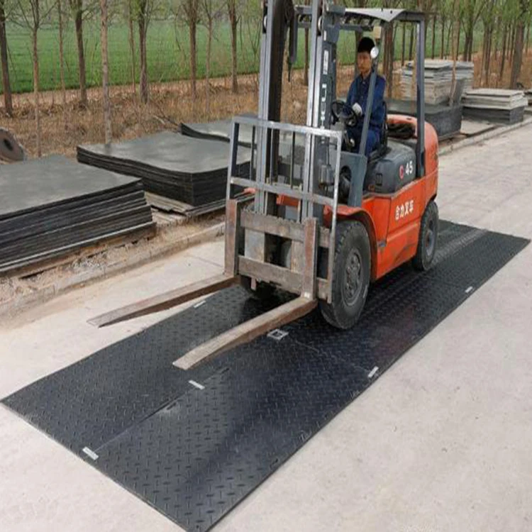 Heavy Duty 4x8 Plastic Uhmwpe Hdpe Temporary Construct Excavator Road Mats Swamp Ground Floor ...