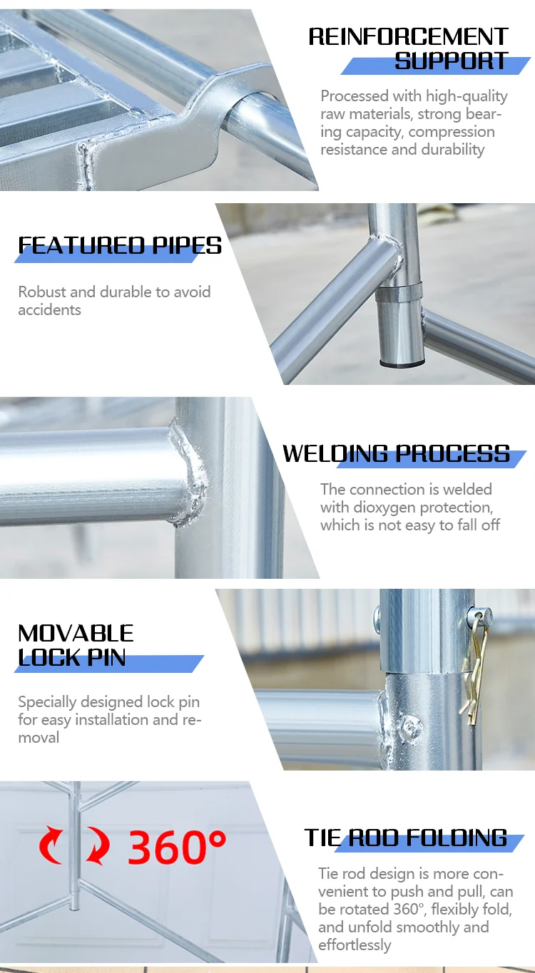 Multifunctional Portable Folding Scaffold - Durable & Versatile