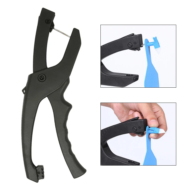 Single Piece Animal Ear Tag Applicator Livestock Ear Tag Pliers Z-type ...
